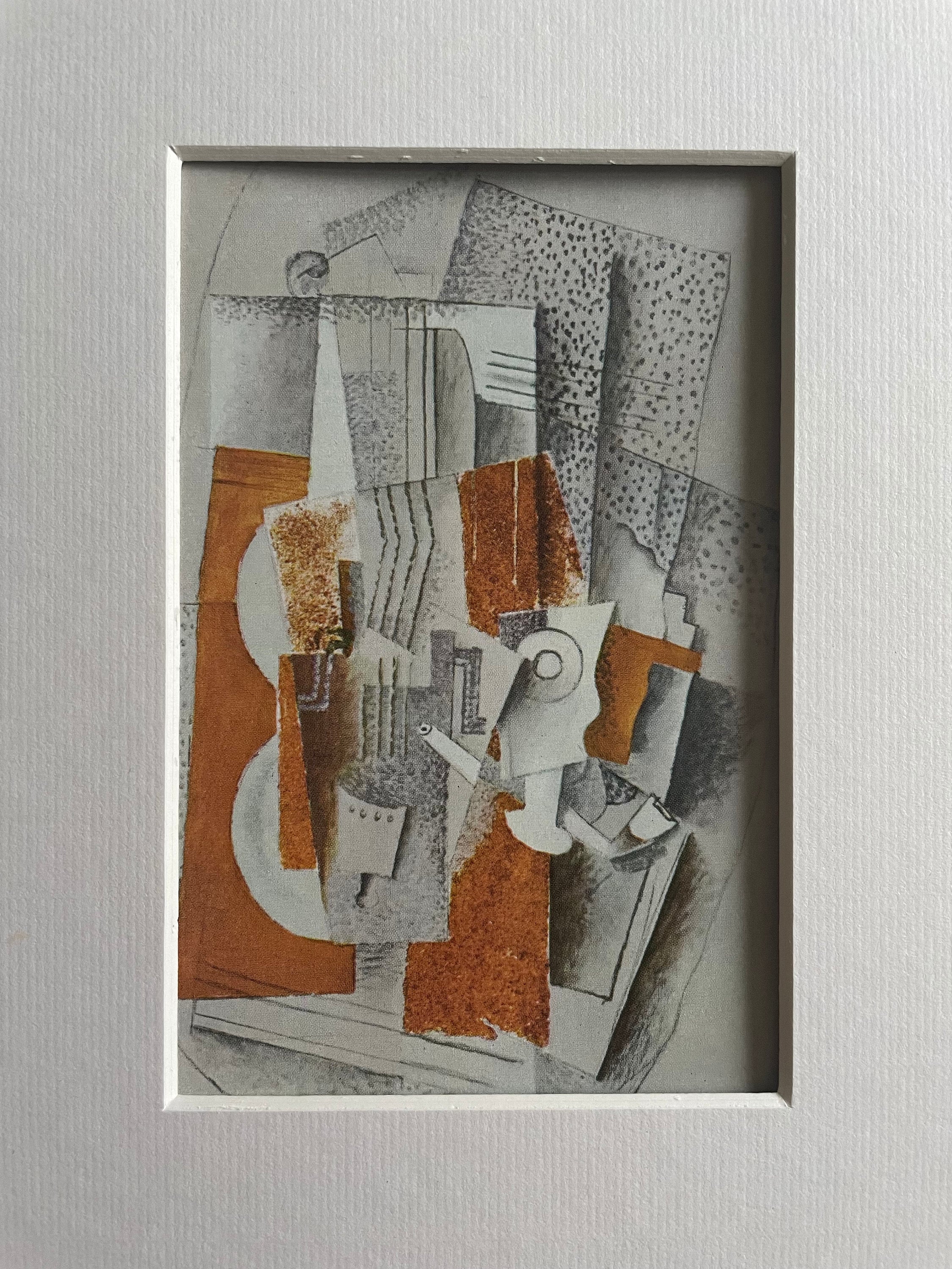 Braque, Vintage Print, Still Life With a Violin 1914, Large Mounted ...