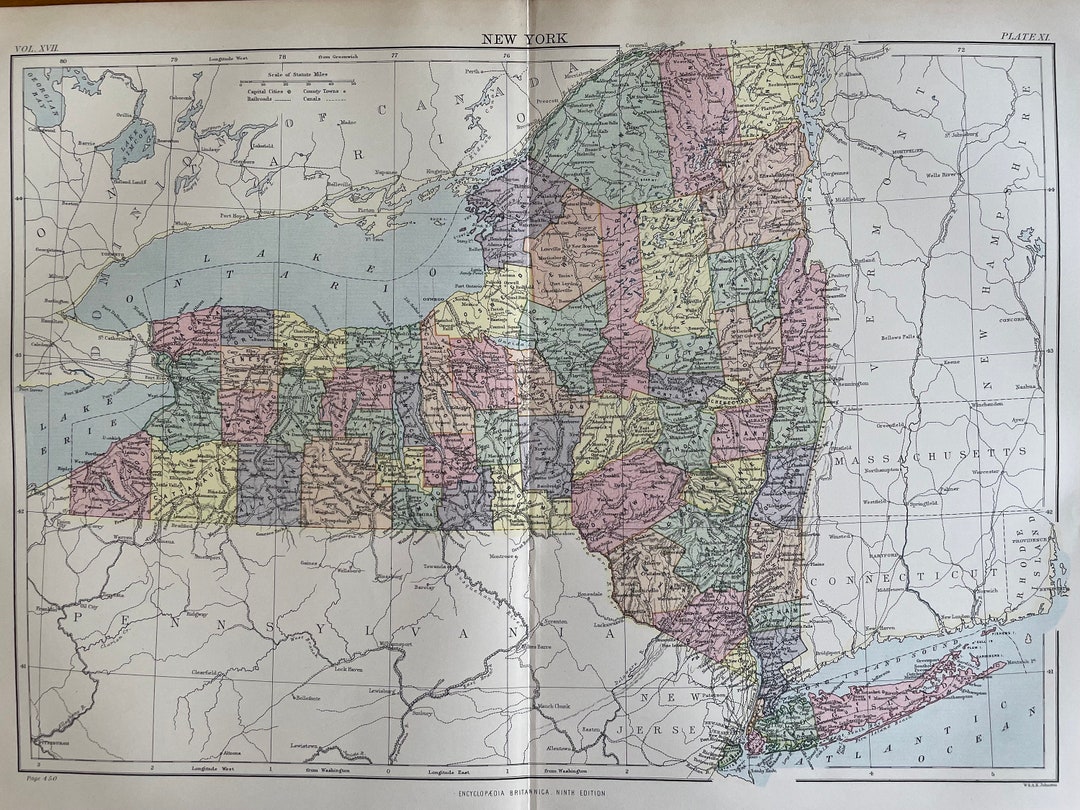 Mexico, Large Original Antique 1870's Map, Historical Map, Vintage Wall ...