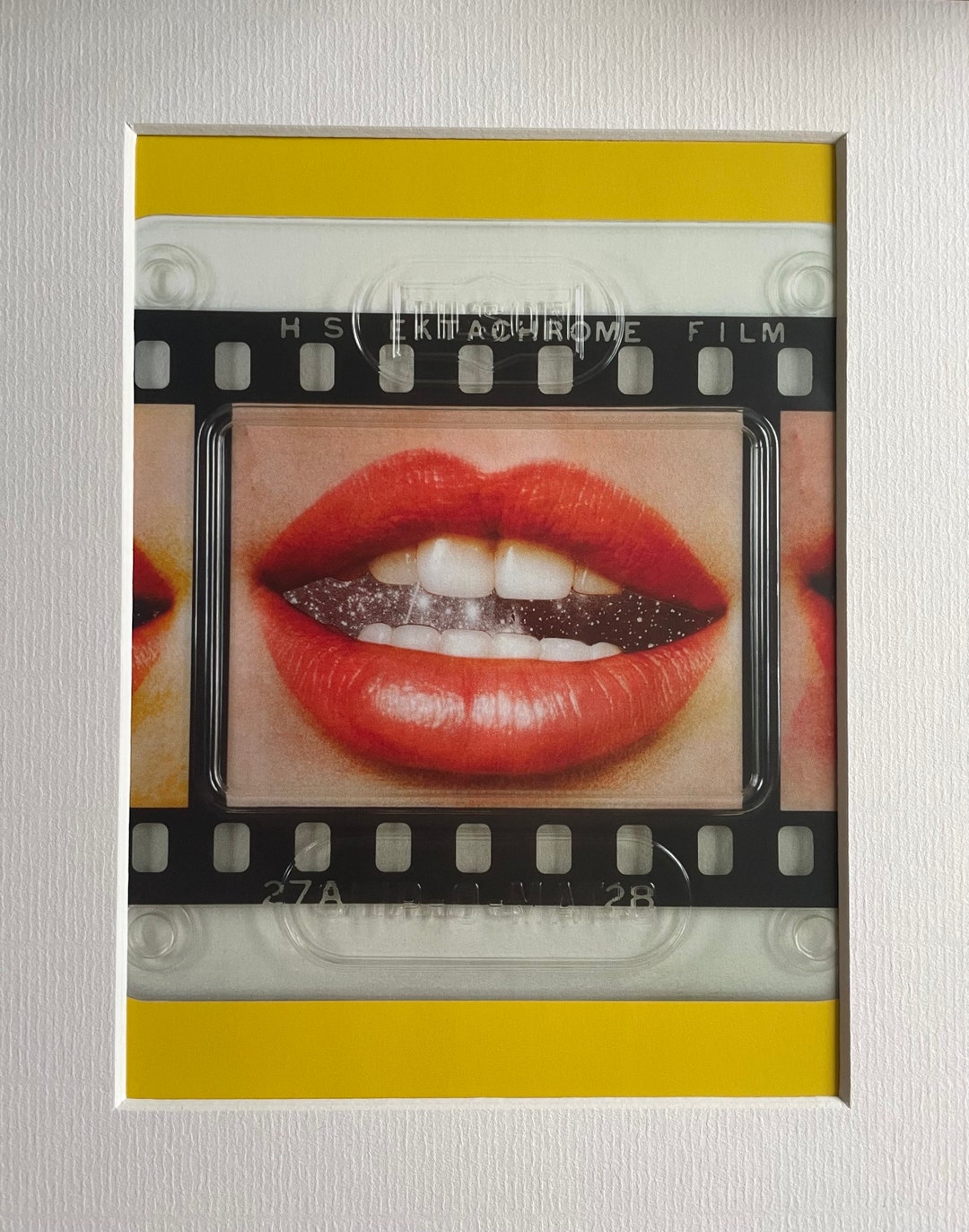 Pop Art, Vintage Print, Transparency Clip-o-matic Lips 1968, Mounted ...
