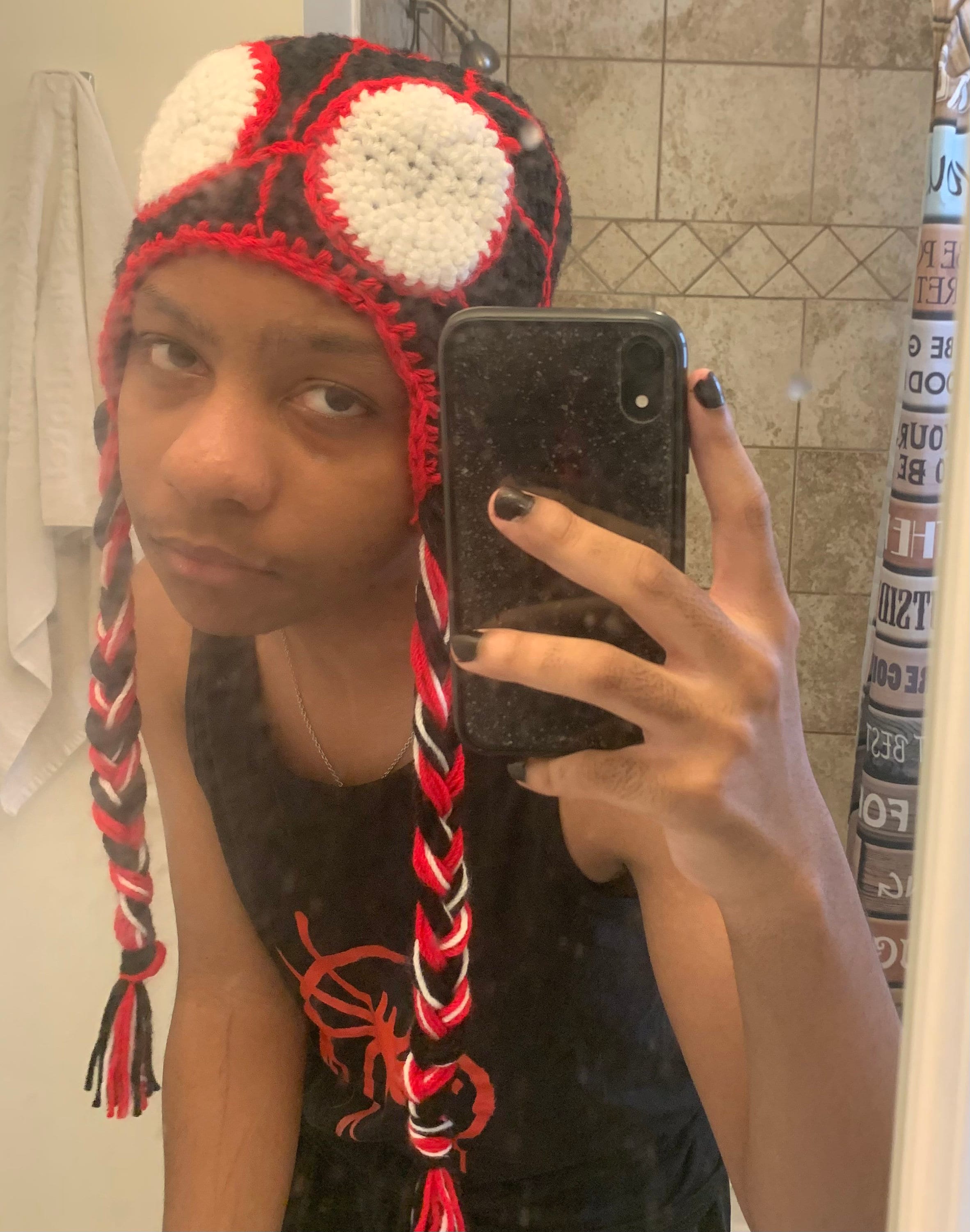 Crochet Spider-man Beanie Inspired by Mayday Parker's Beanie in ATSV - Etsy