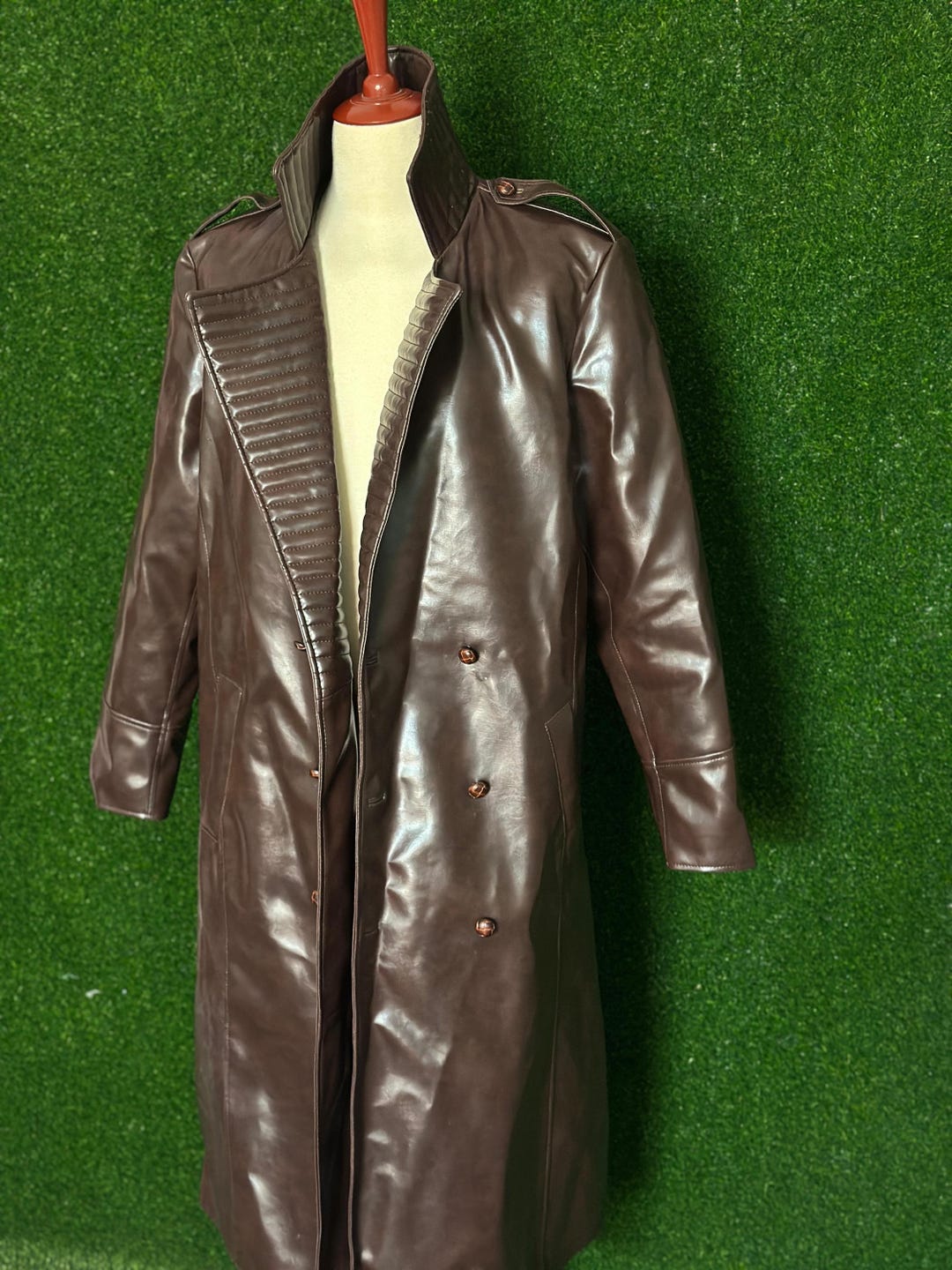 New Gambit Trench Long Leather Trench Coat Trench Overcoat Coat Cosplay ...