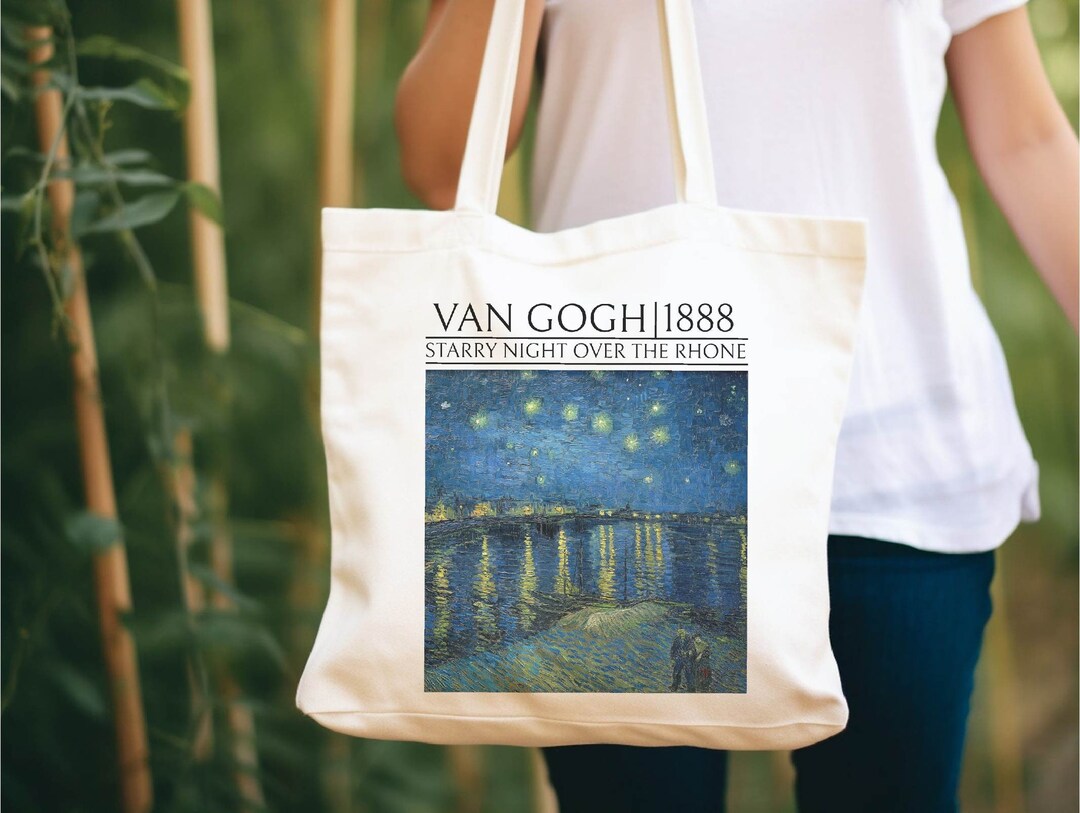 Vincent Van Gogh Tote Bag, Classic Art Gift, Starry Night, Indie ...