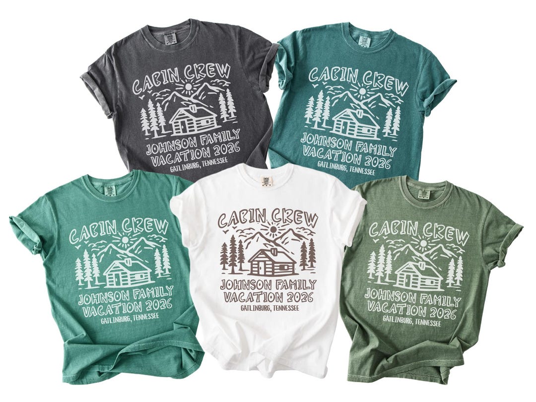 Custom Family Cabin Vacation Shirts, Personalized Family Vacation ...