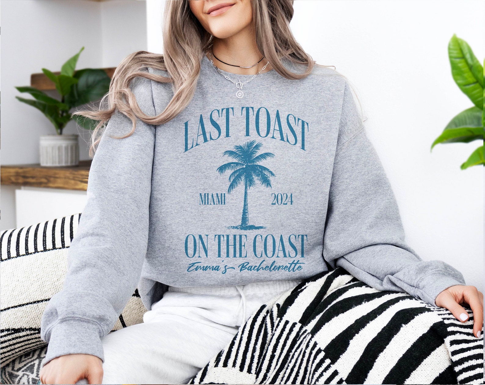Last Toast on the Coast Crewnecks, Custom Beach Bachelorette ...