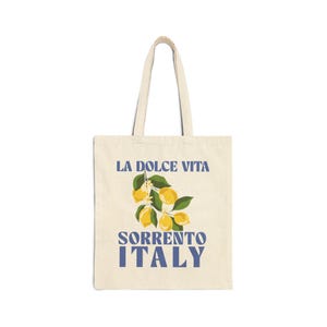 Amalfi Coast Lemon Tote Bag, Italian Vacation, Positano Traveler ...