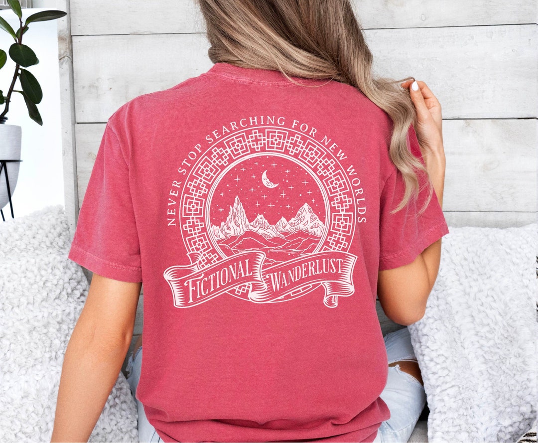 Fictional Wanderlust, Bookish Shirt, Bookworm, Book Shirt, Book Lover Shirt, Bookish Gift, Book ...