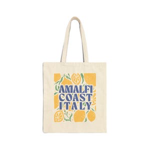 Amalfi Coast Lemon Tote Bag, Italian Vacation, Positano Traveler ...