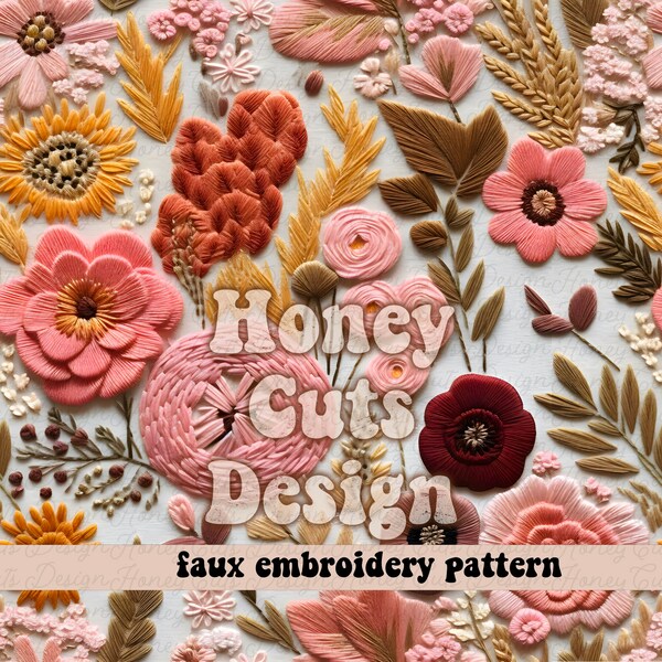 Faux Embroidery Seamless - Etsy