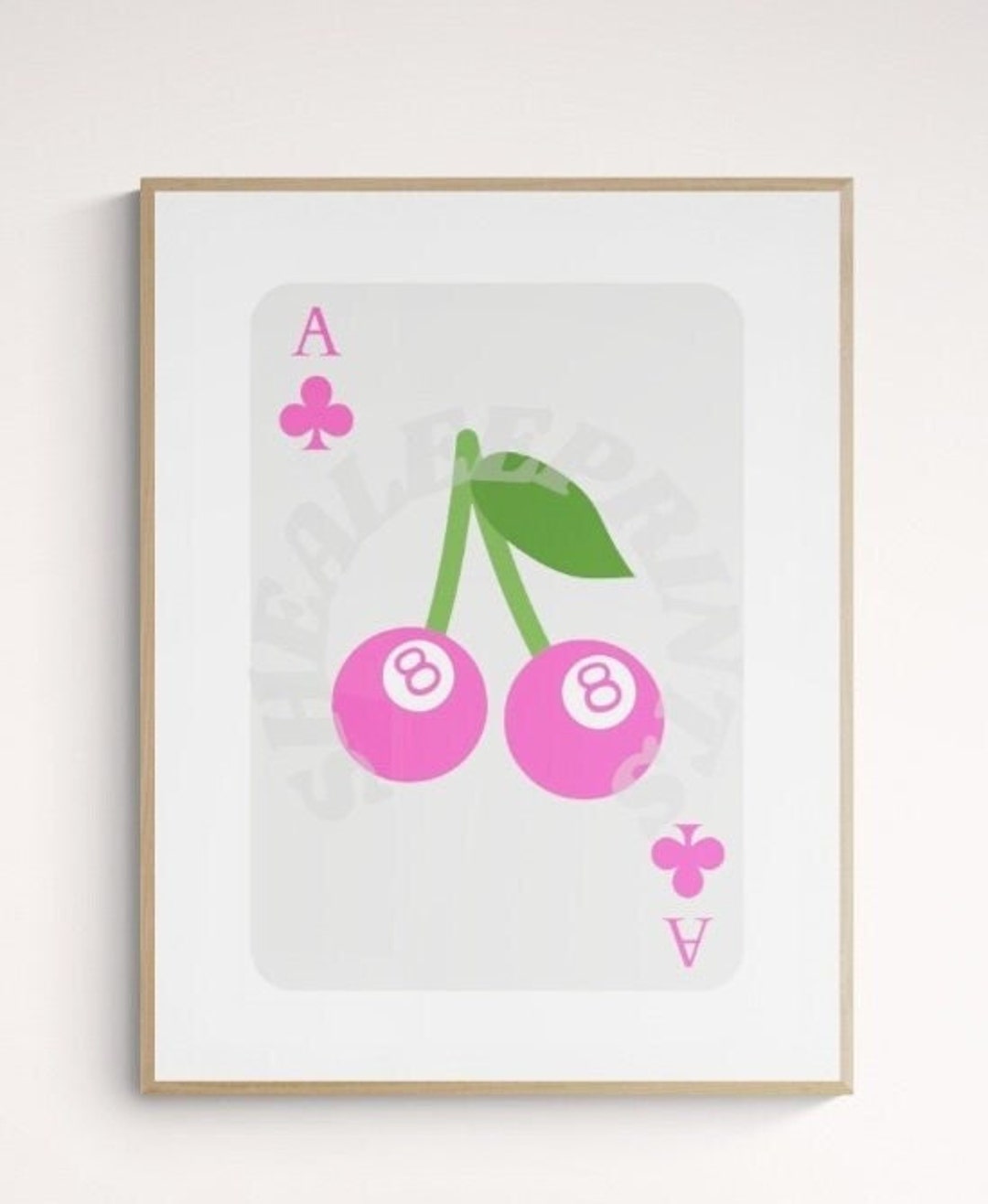 Cherry 8 Ball Playing Card Digital Print - Etsy
