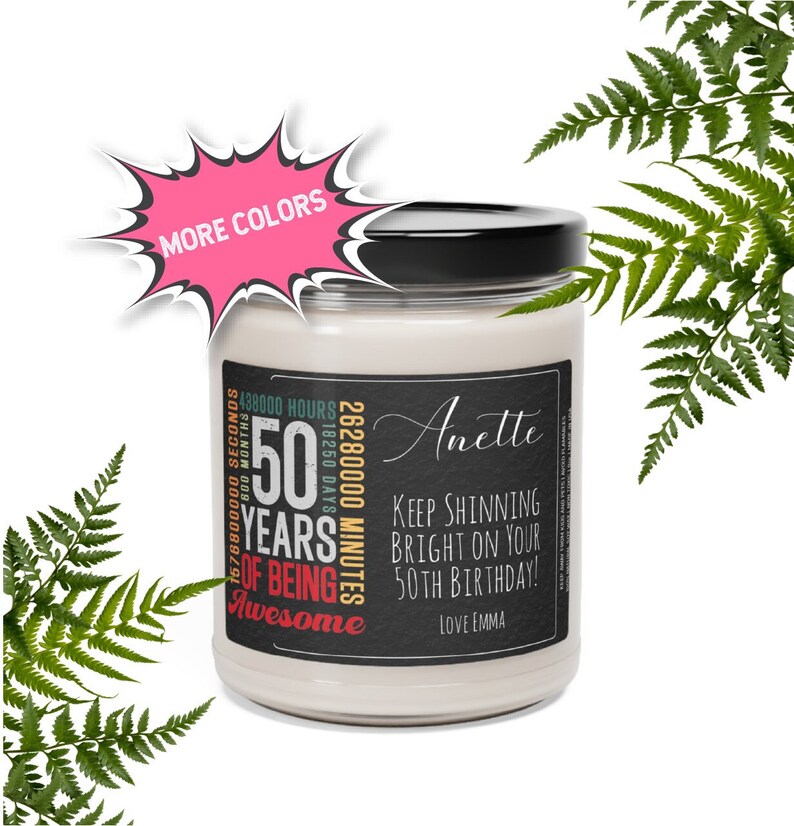 50th Birthday Candle | Birthday Star | Age Humor Gift | Milestone Gift ...