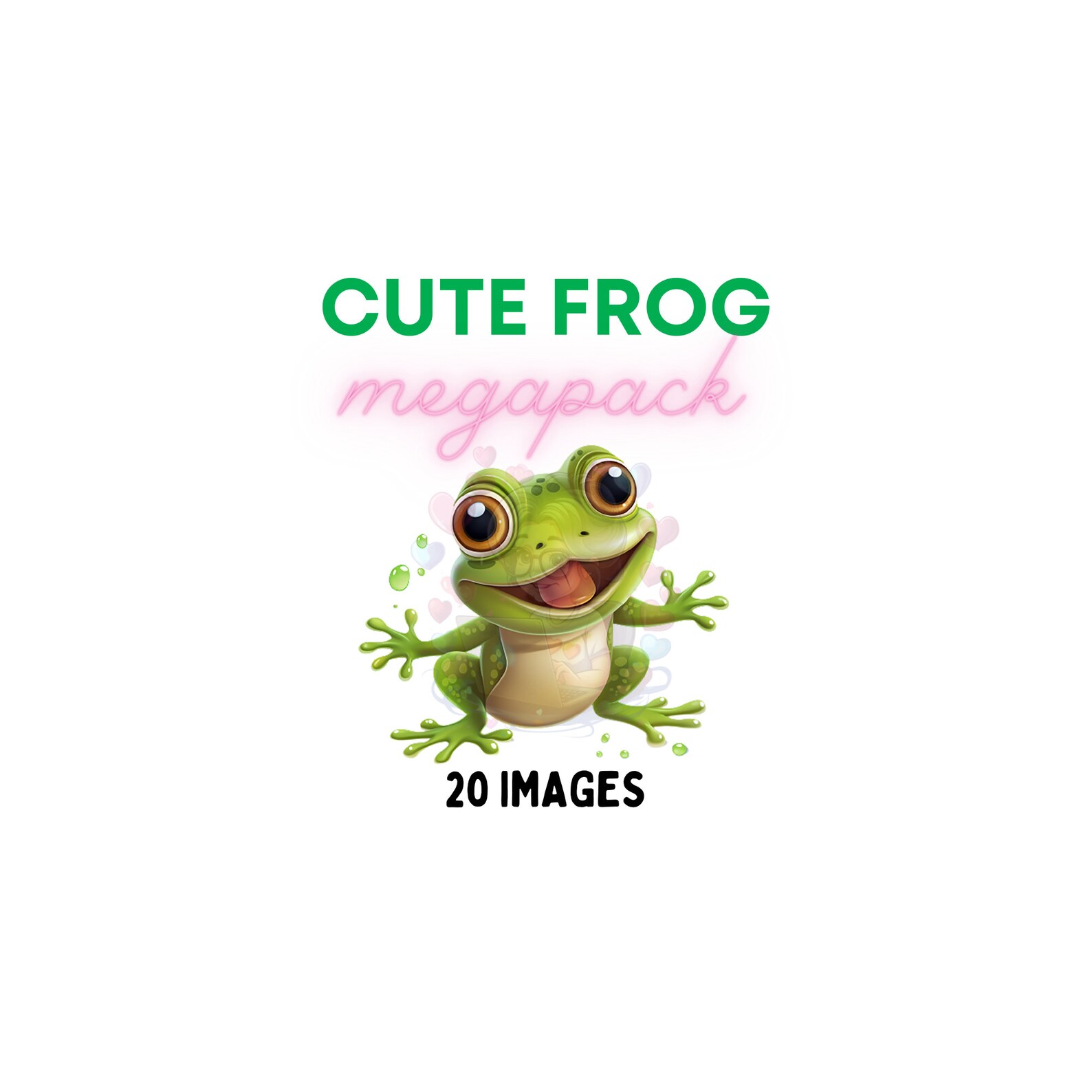Cute Frog Digital Clipart Mega PNG Bundle Digital Crafts - Etsy