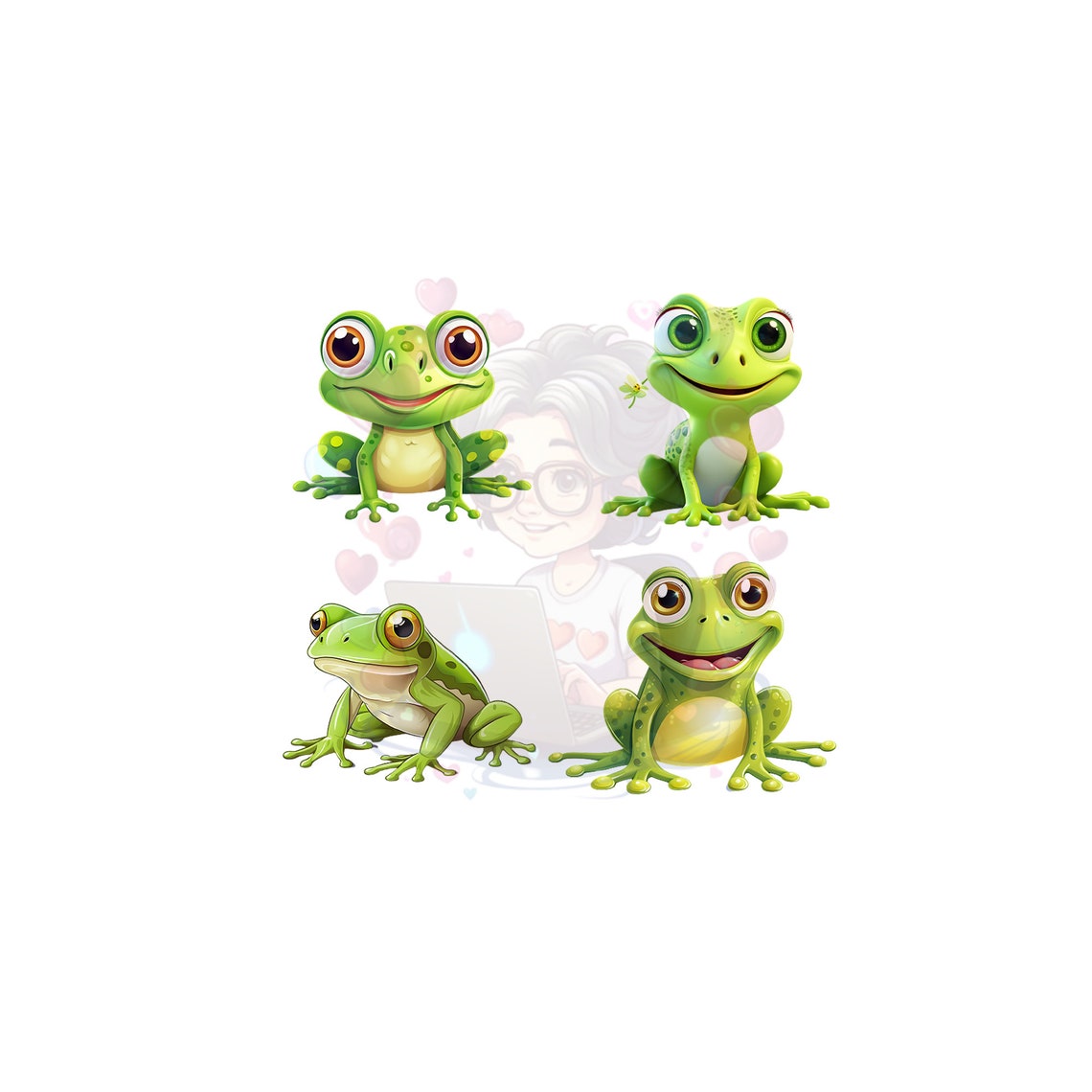 Cute Frog Digital Clipart Mega PNG Bundle Digital Crafts - Etsy