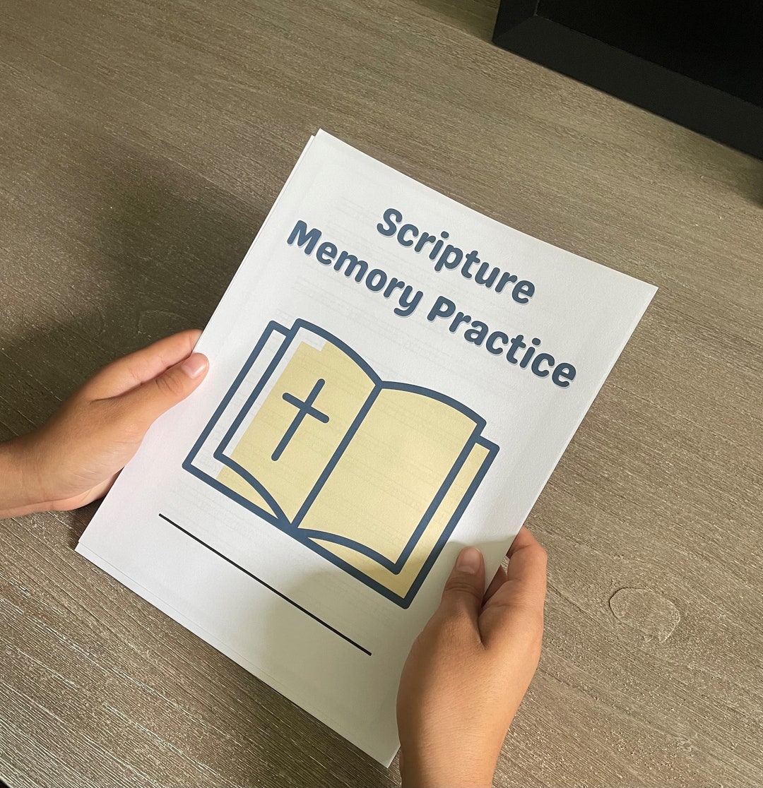 Scripture Memory Practice Booklet for Kids. Sunday School, Home School ...