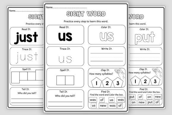 25 Kindergarten Sight Word Worksheets - Etsy