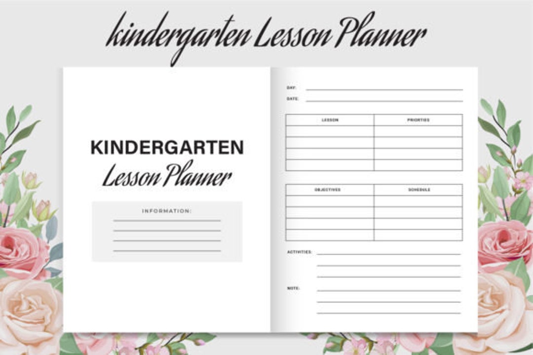 Kindergarten Lesson Planner - Etsy