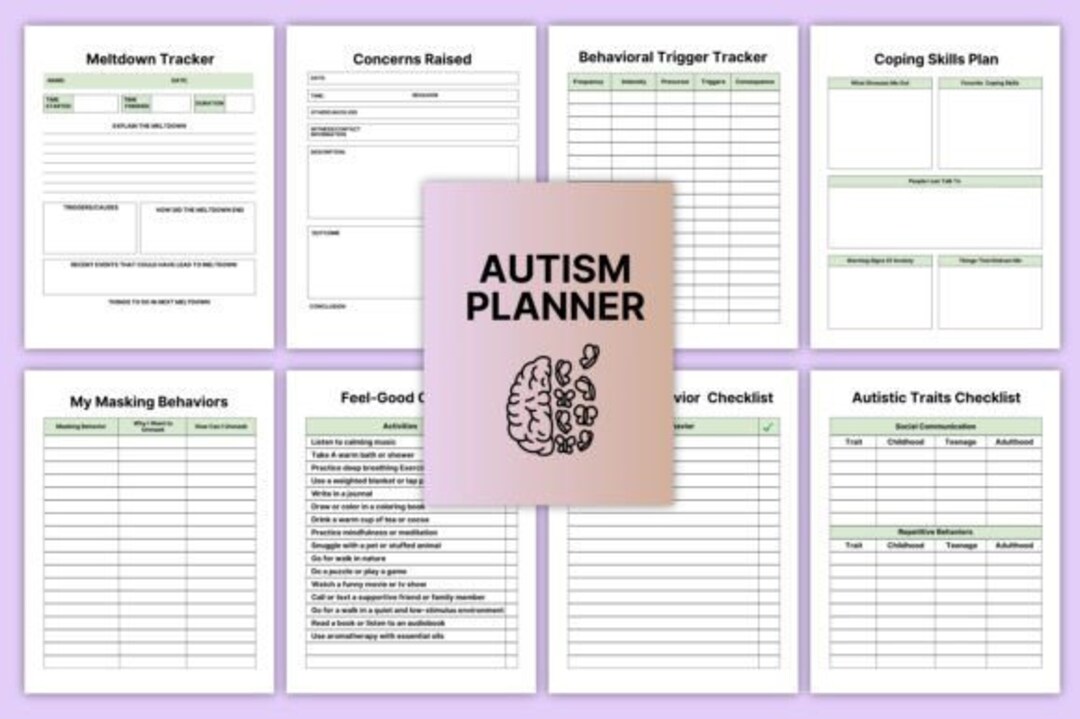 Editable Autism Planner - Etsy