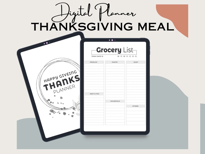 Thanksgiving Menu Meal Planner - Etsy