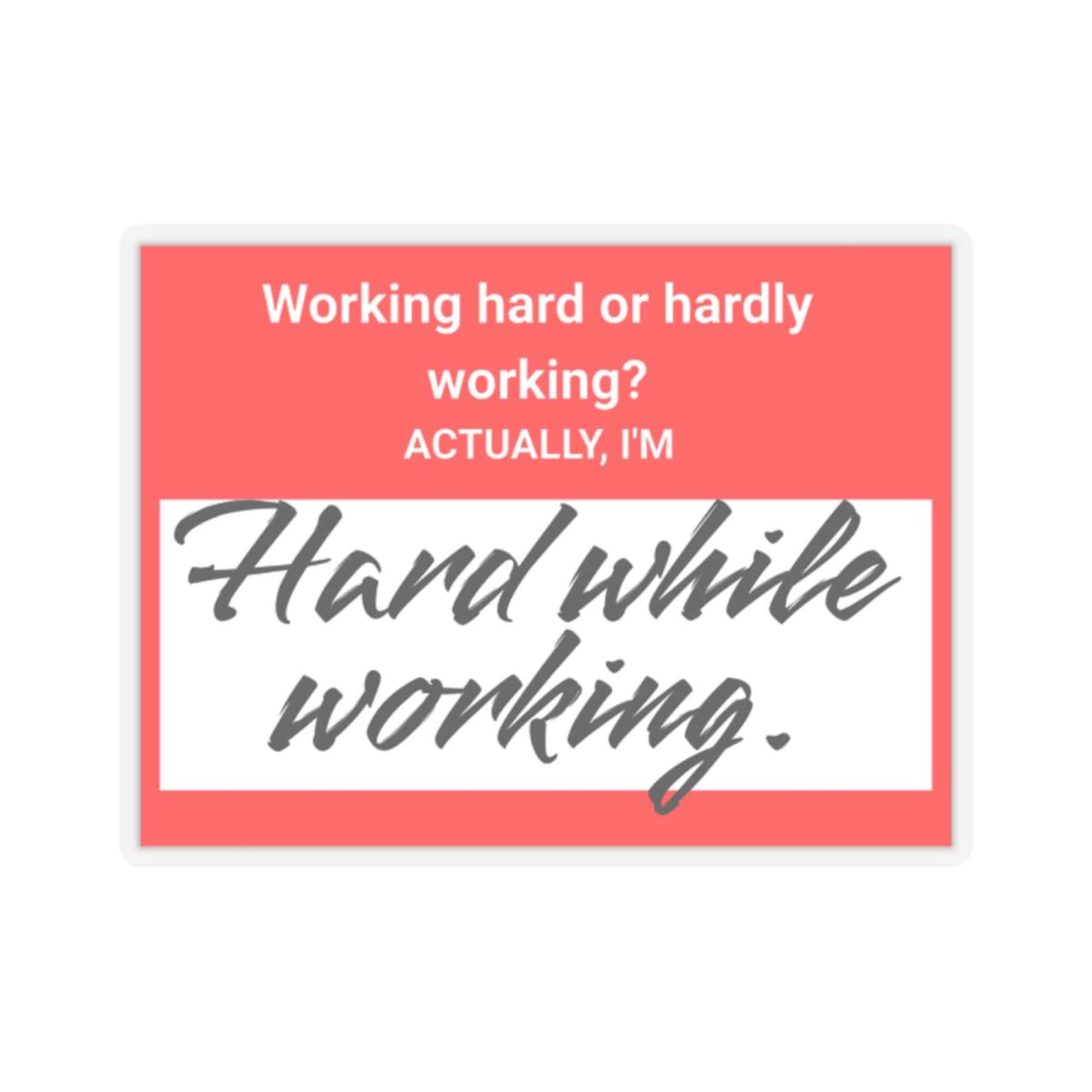 Working Hard Hard Hat Sticker Funny Pipefitter Welder Electrician Union ...