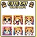 Cute Cat Emotes Twitch Youtube Facebook Kick Discord Streamer Pack ...