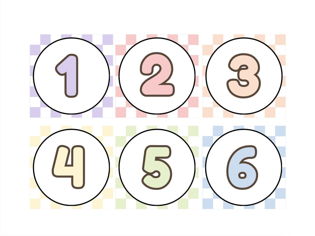 Checkered Pastel Rainbow Calendar Numbers Classroom Calendar Classroom ...