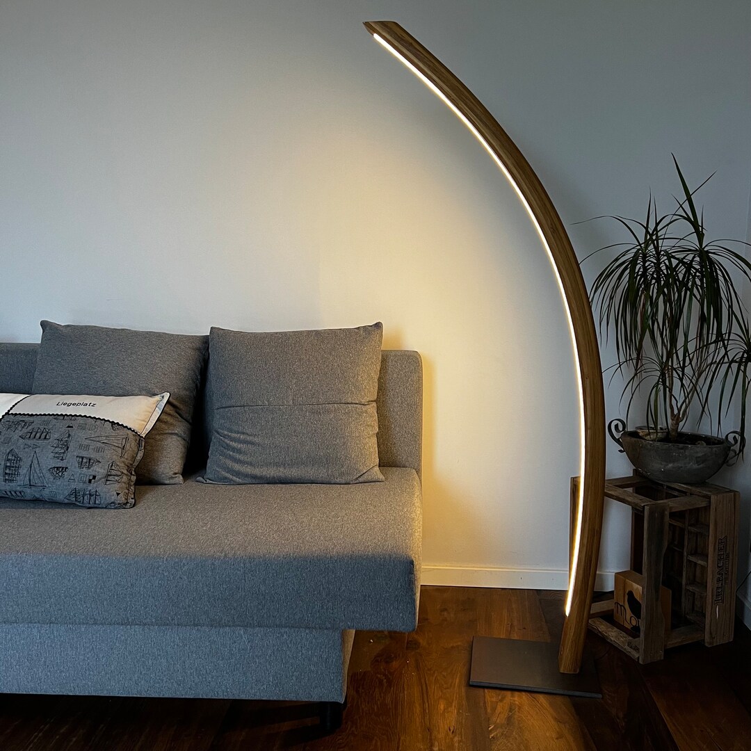 Curved Floor Lamp Solara, Curved Floor Lamp, Modern Floor Lamp, Unusual ...