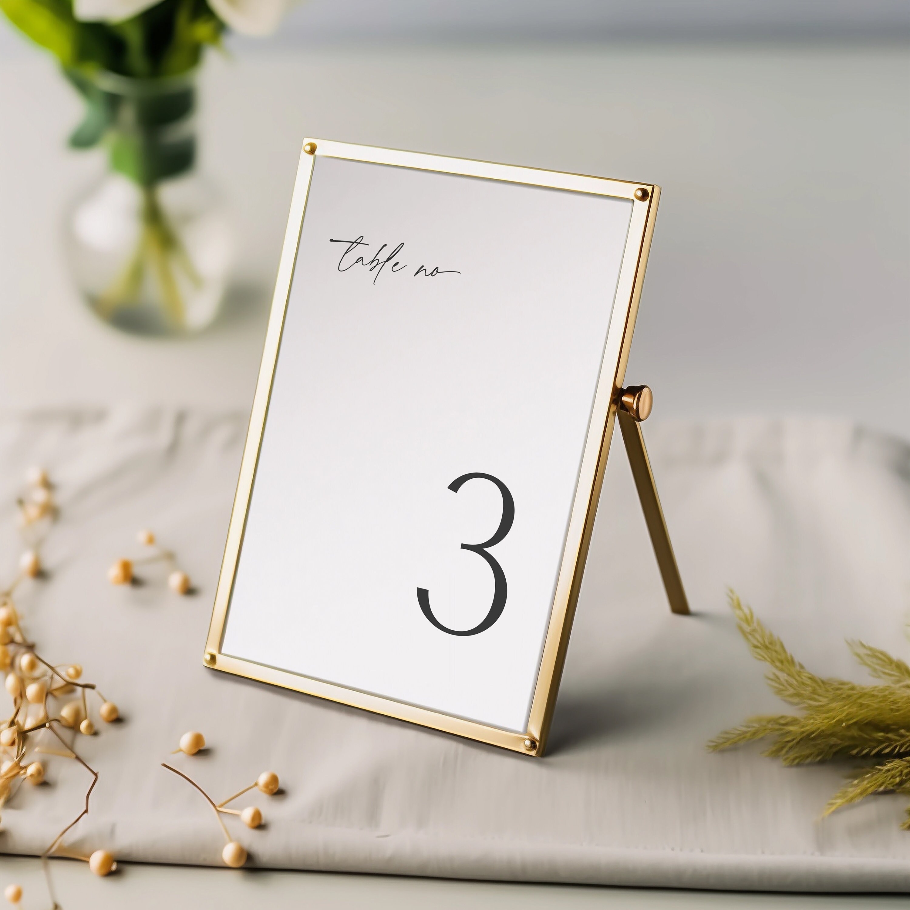 Modern Table Number Template Minimalist Script Classy - Etsy