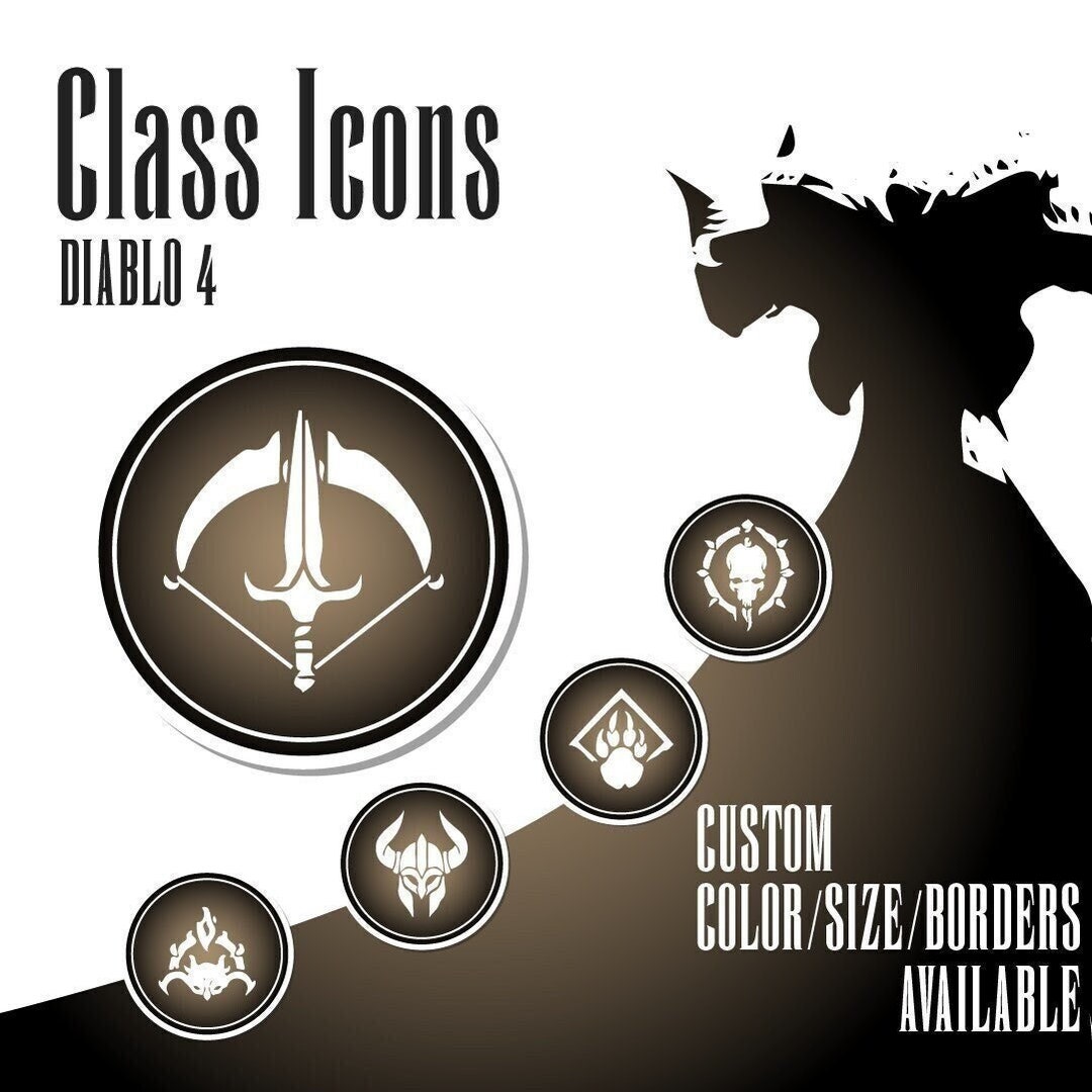Brown | DIABLO 4 CLASS ICONS | Discord Badges + Emotes - Etsy