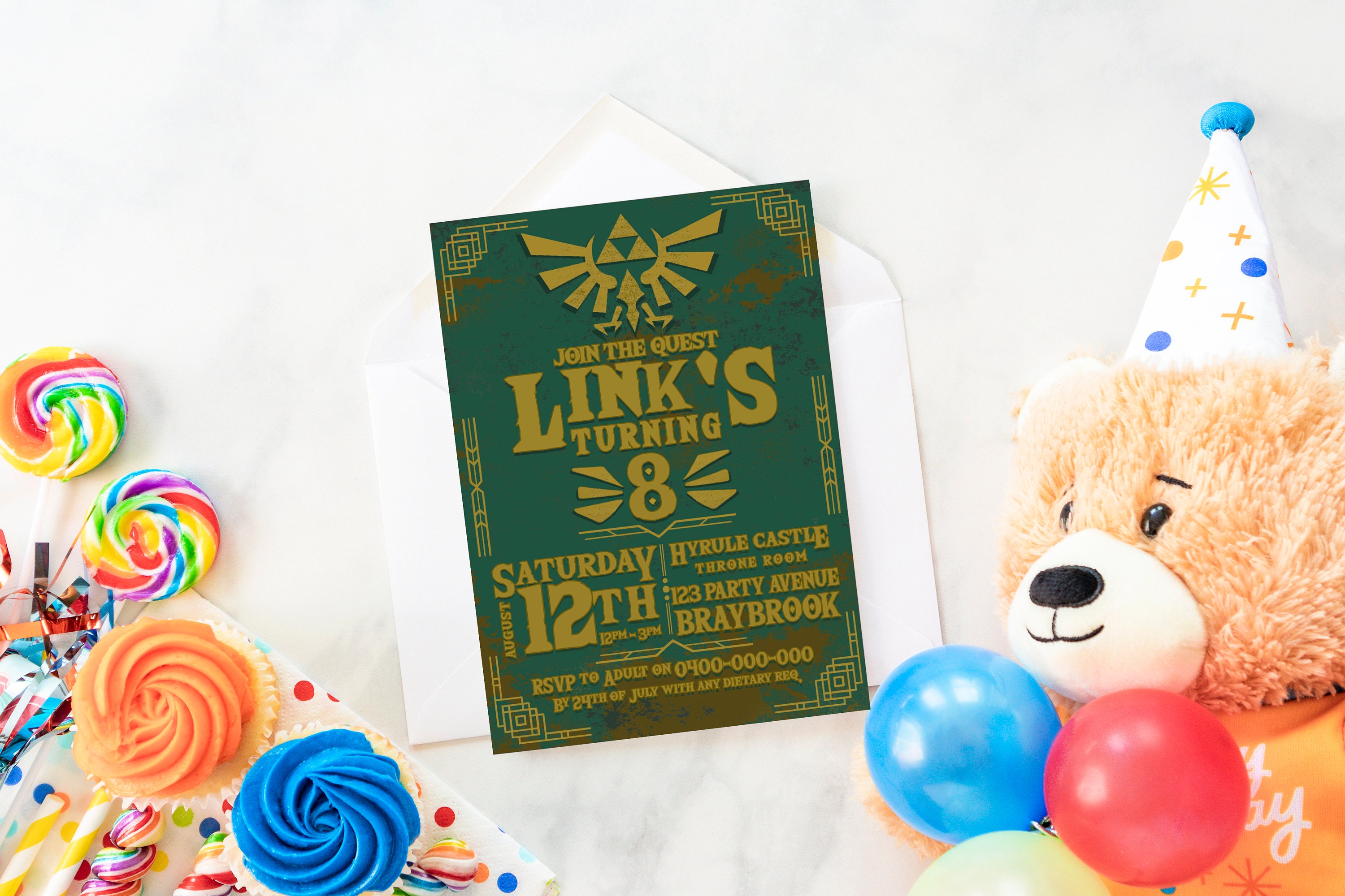 Printable Legend of Zelda Birthday Invitation | Printable Instant ...