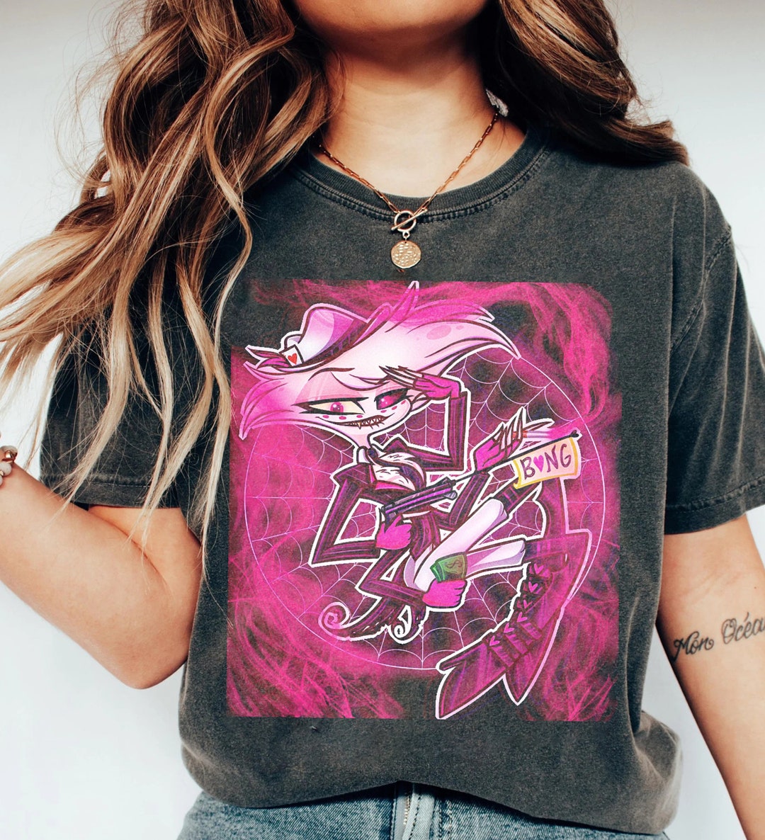 Angel Dust Hazbin Hotel Vivziepop Shirt, Angel Dust Tee, Angel Dust ...
