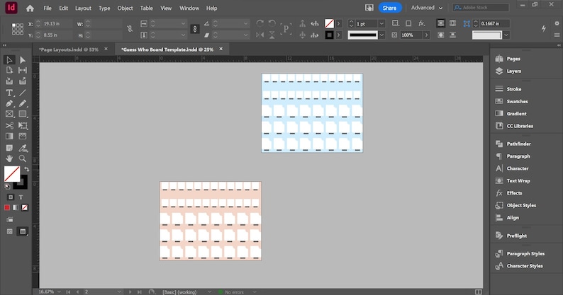 Blank Guess Who Indesign Template - Etsy