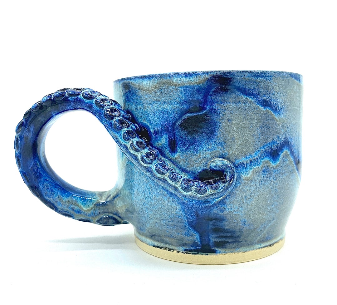 Ocean Blue Octopus Mug - Muriel - Etsy