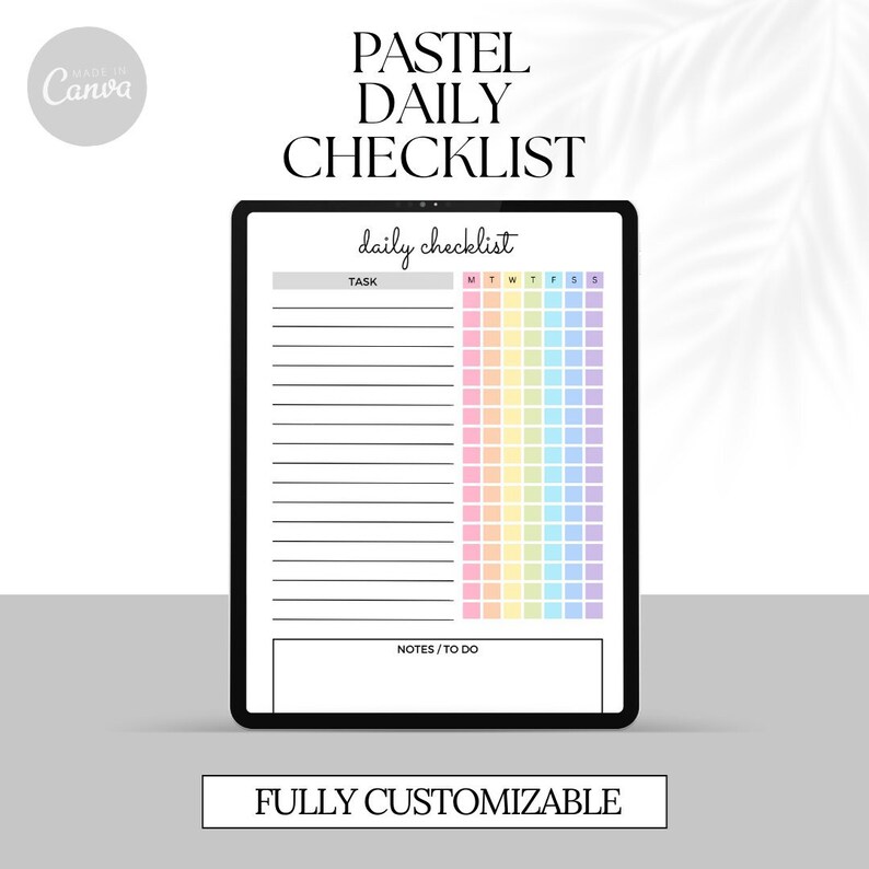 Daily Checklist Daily Routine Daily Checklist Planner Project Planner ...