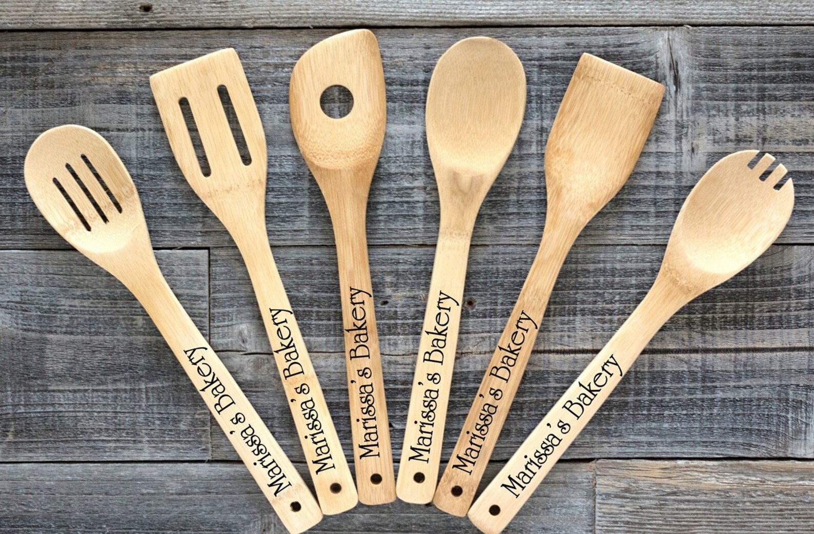Personalized Wooden Spoons Kitchen Utensils Housewarming Gift Halloween ...