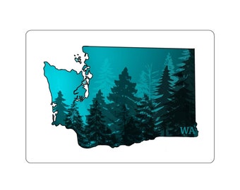 Washington State Rustic Sticker - Etsy