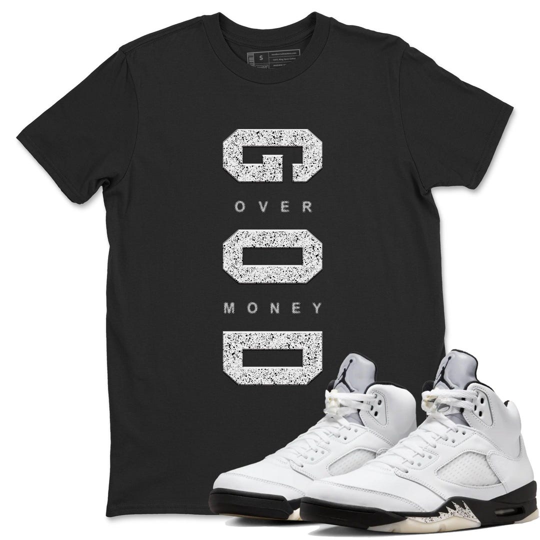 God Over Money - 5s White Black - Etsy
