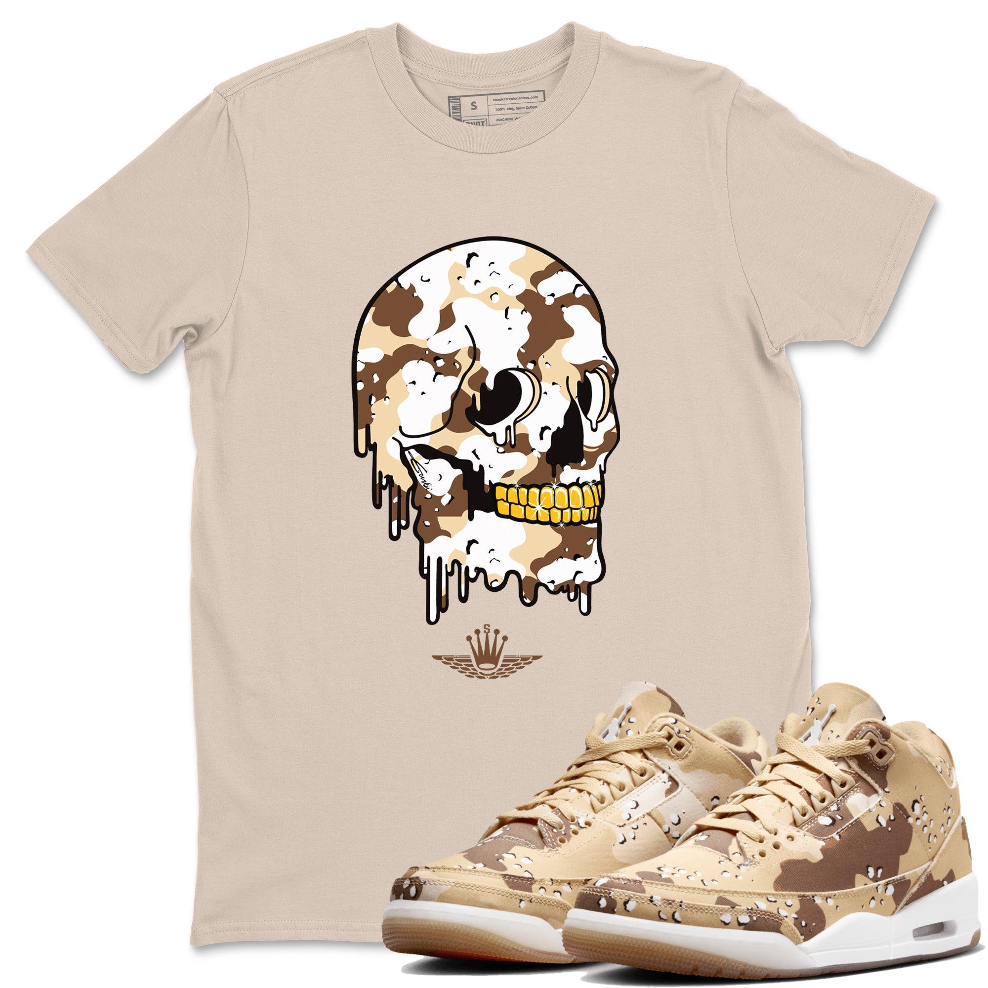 Dripping Camo Skull Sneaker Tee Casual Unisex Cotton Sneaker T-shirt to ...