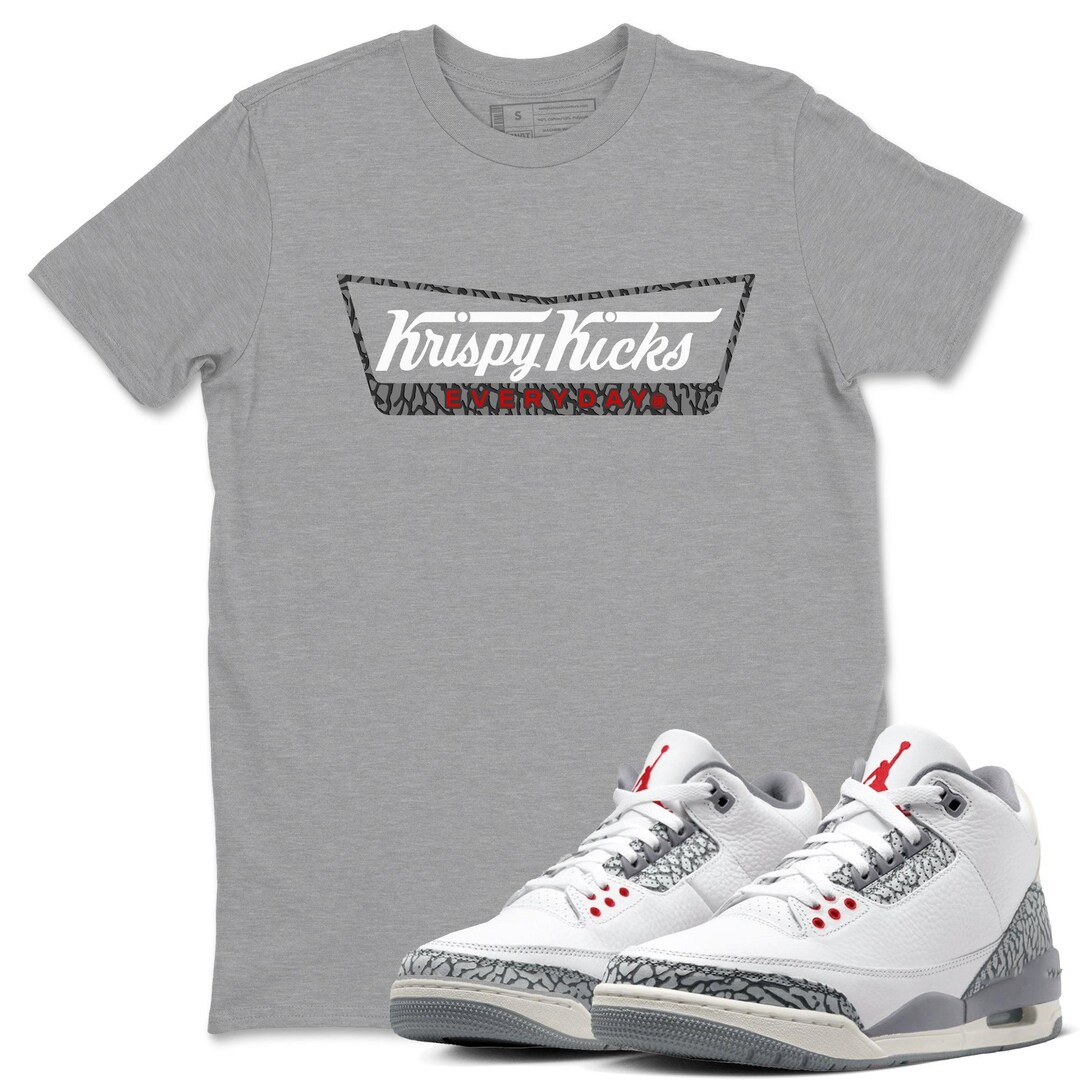 Krispy Kicks Sneaker Tee Unisex Shirts to Match Jordans AJ3 Retro ...