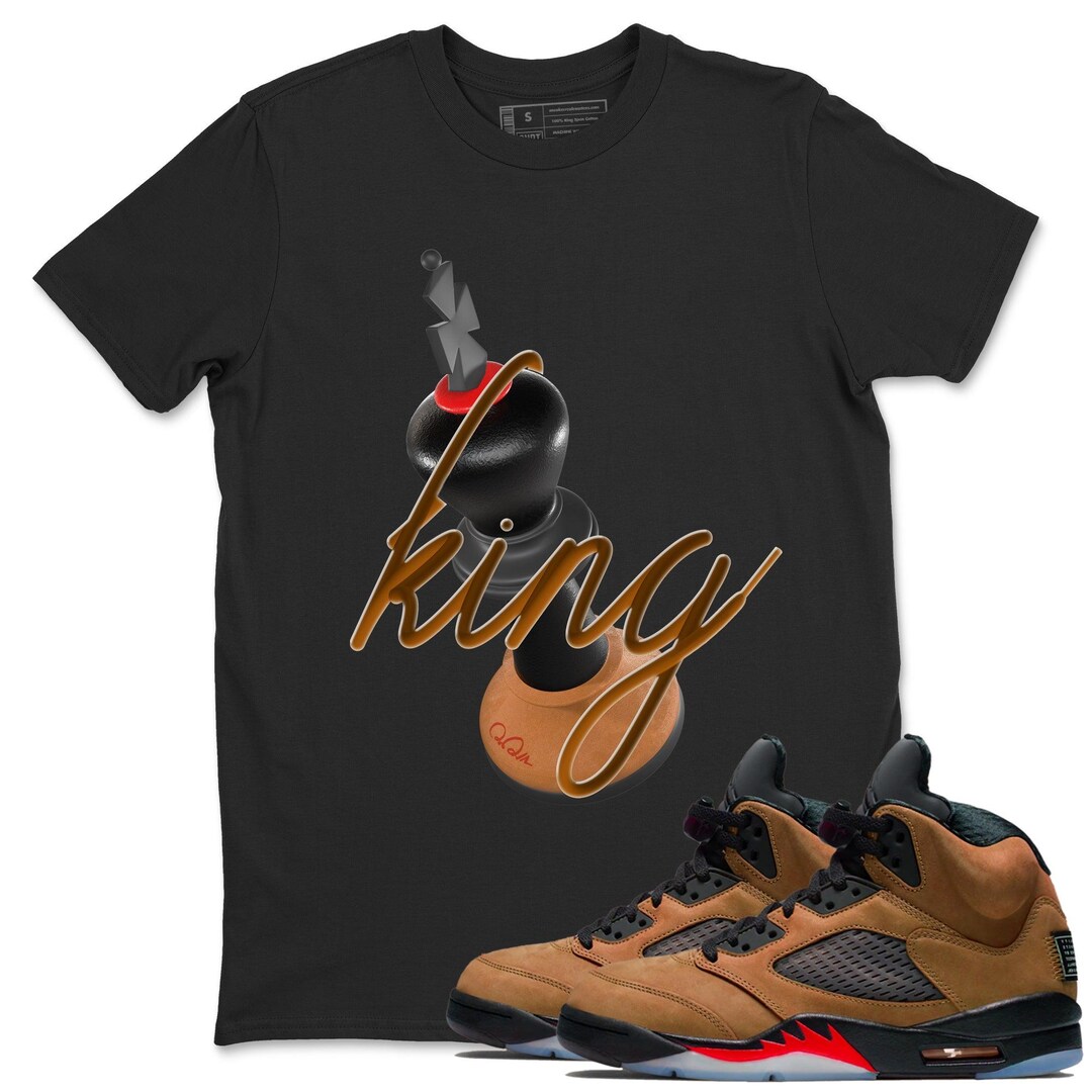 3D King T-shirts to Match Jordans AJ5 Retro Archaeo Brown - Etsy