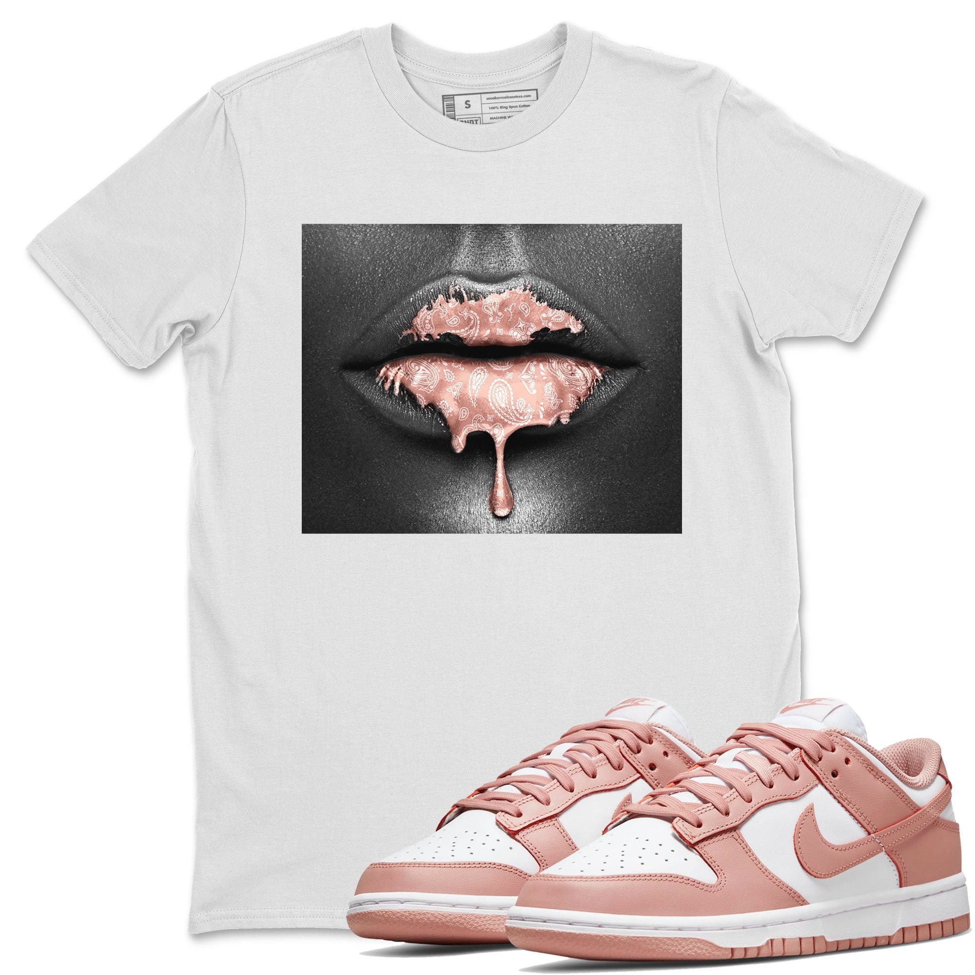 Bandana Lips Sneaker Shirt to Match Dunks Rose Whisper - Etsy
