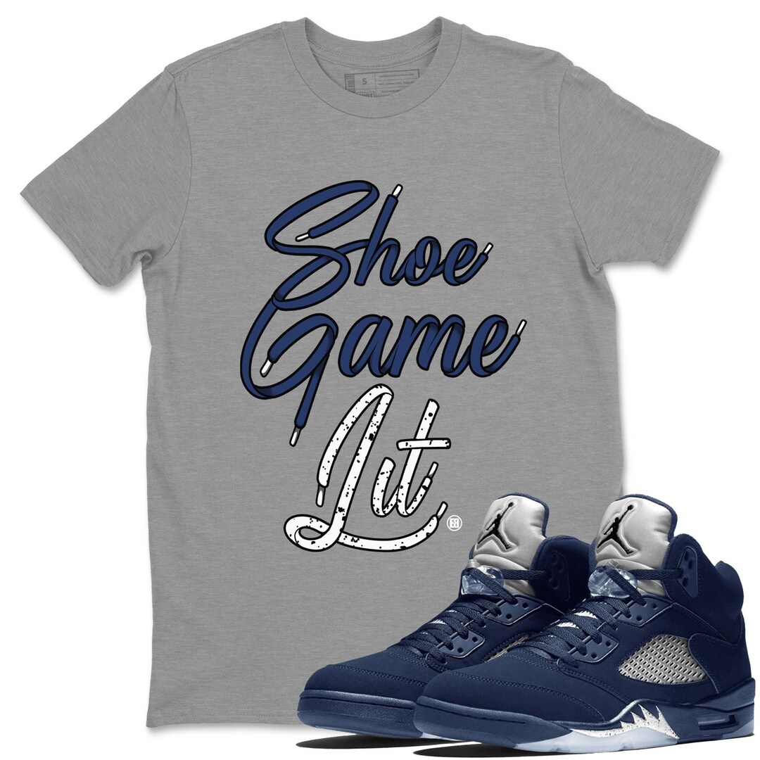 Shoe Game Lit Shoe Lace Unisex Crew Neck Sneaker Matching Tee Shirt to ...