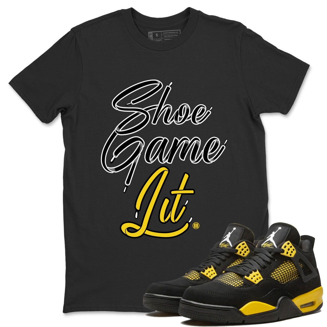 Shoe Game Lit Shoe Lace Unisex Crew Neck Sneaker Matching Tee Shirt to ...