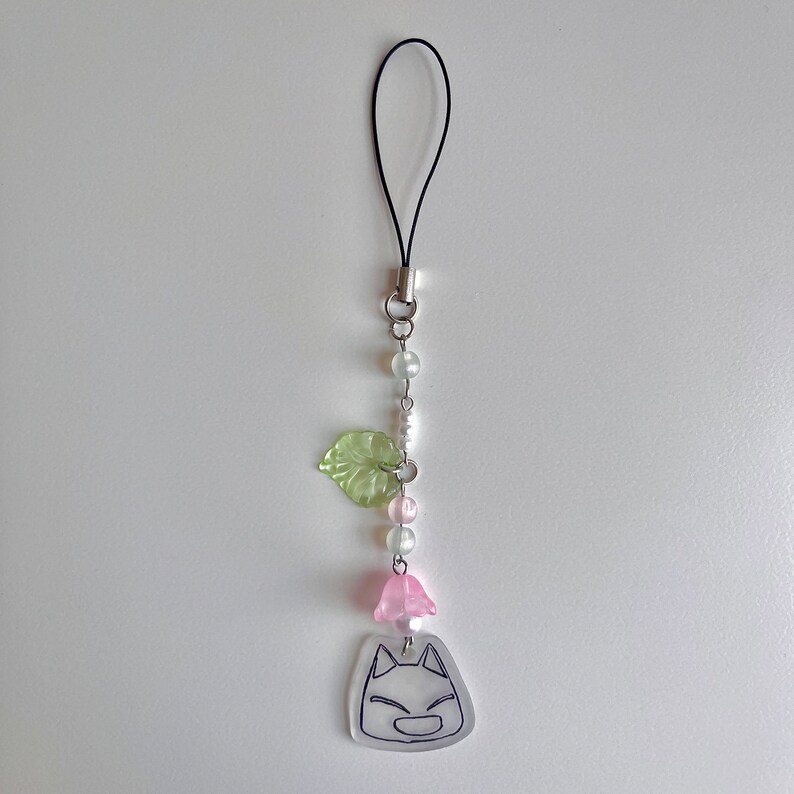 Toro Inoue and Kuro Cat Beaded Phone Charm / Kawaii Keychain ...