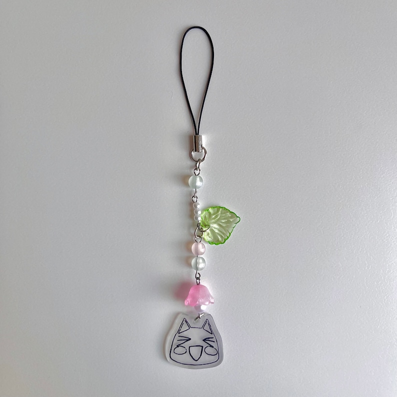 Toro Inoue and Kuro Cat Beaded Phone Charm / Kawaii Keychain ...