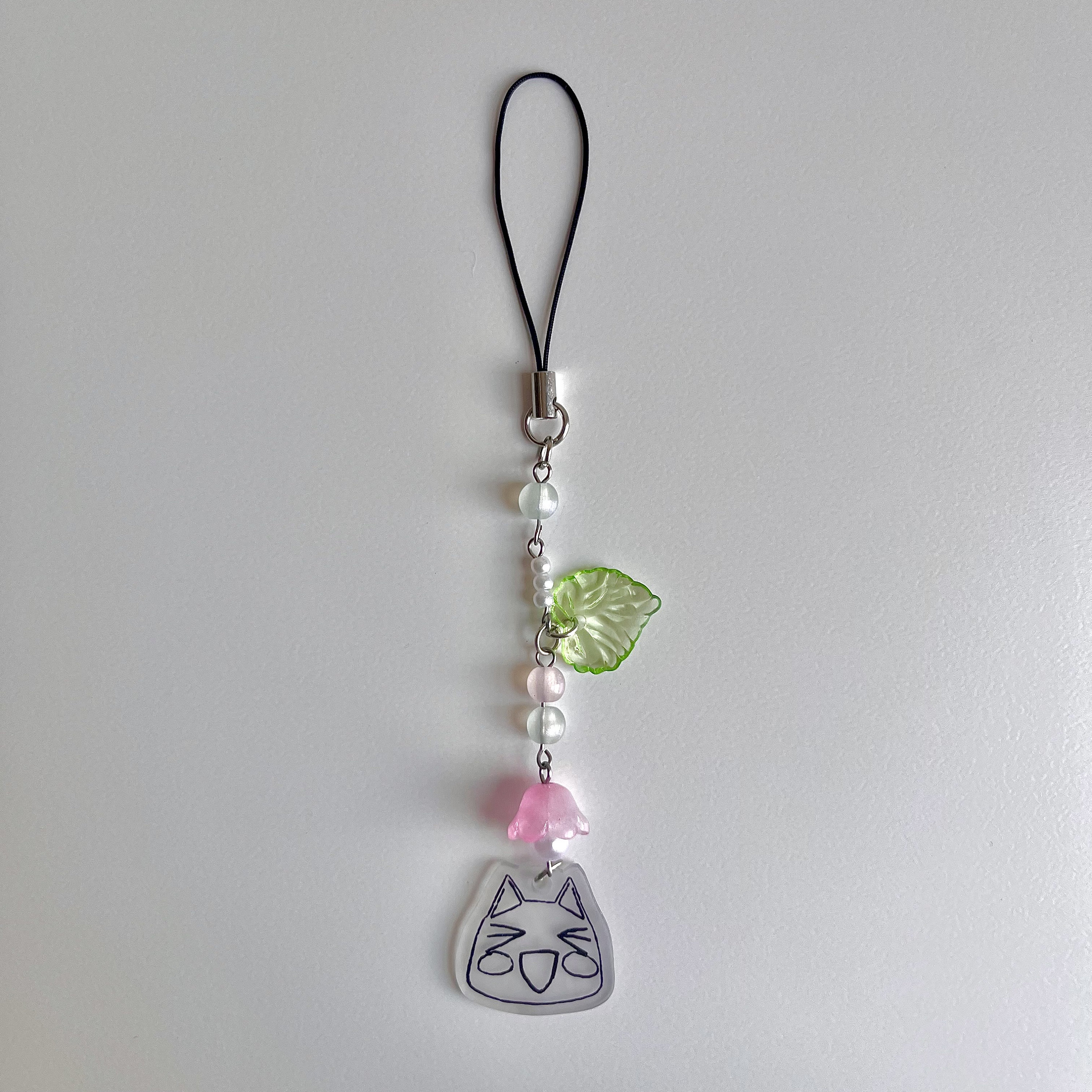 Toro Inoue and Kuro Cat Beaded Phone Charm / Kawaii Keychain ...