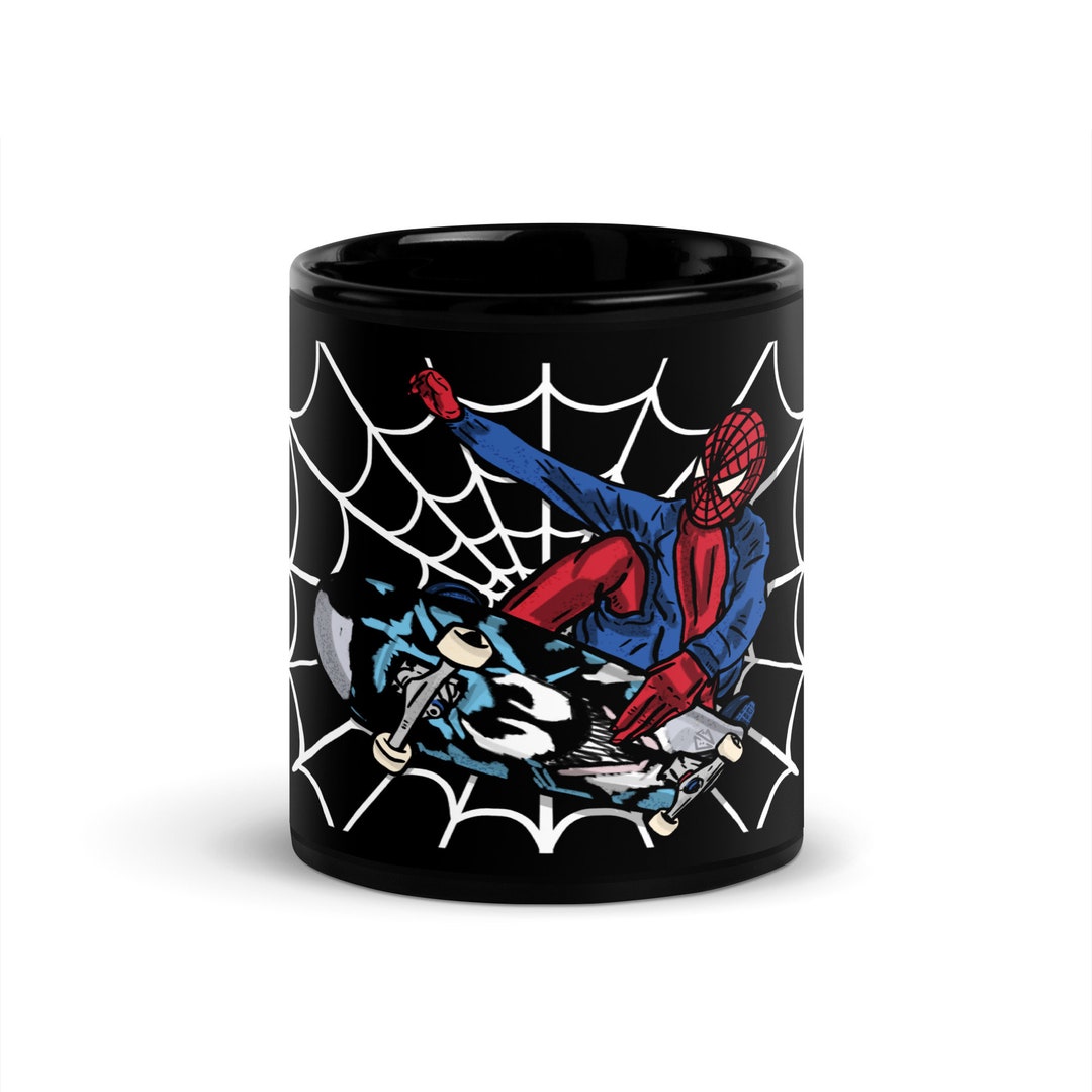Spider-man Skateboarding Coffee Mug, Skateboard Mug, Spiderman Mug - Etsy
