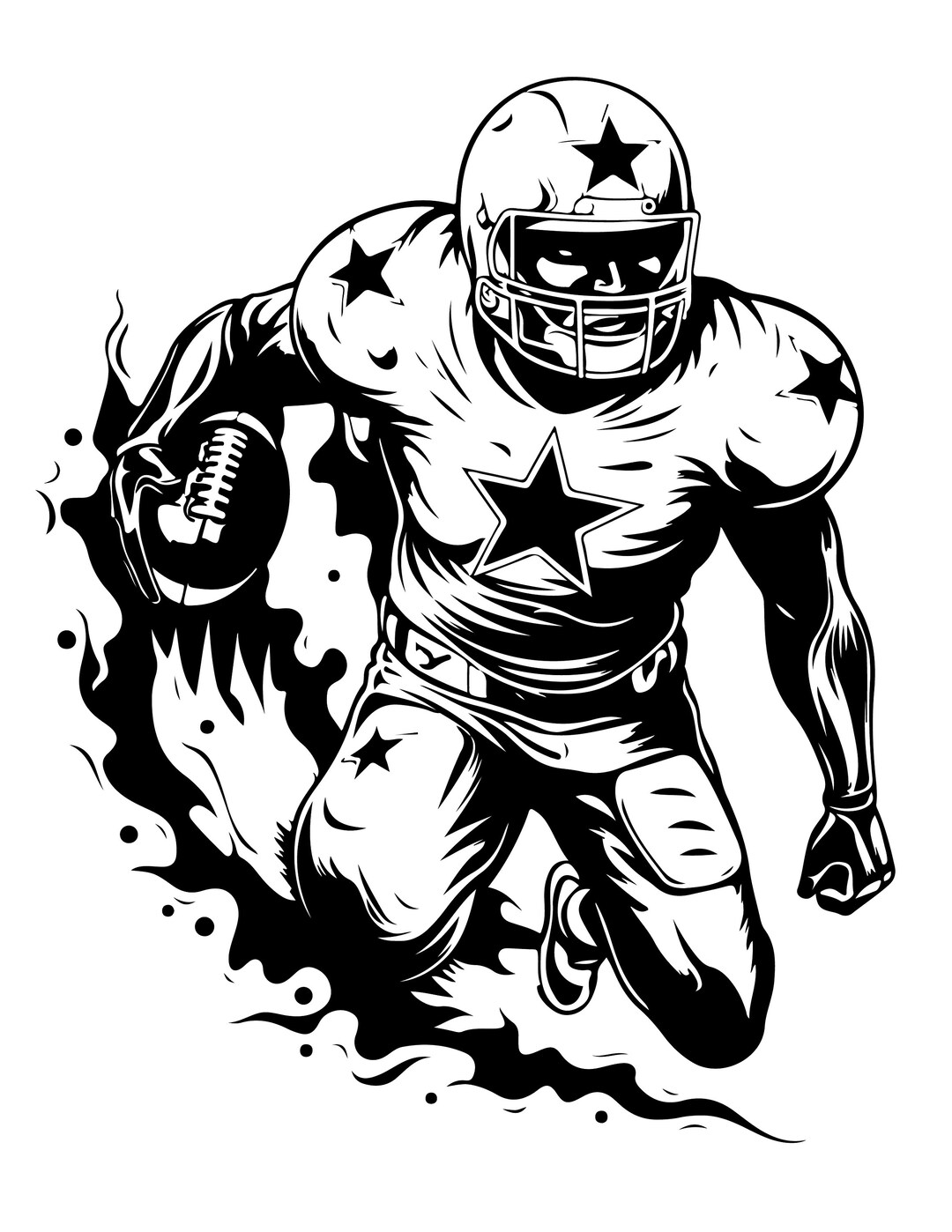 Football Player Jumping the Ball Retro Style Dude Sports SVG File ...