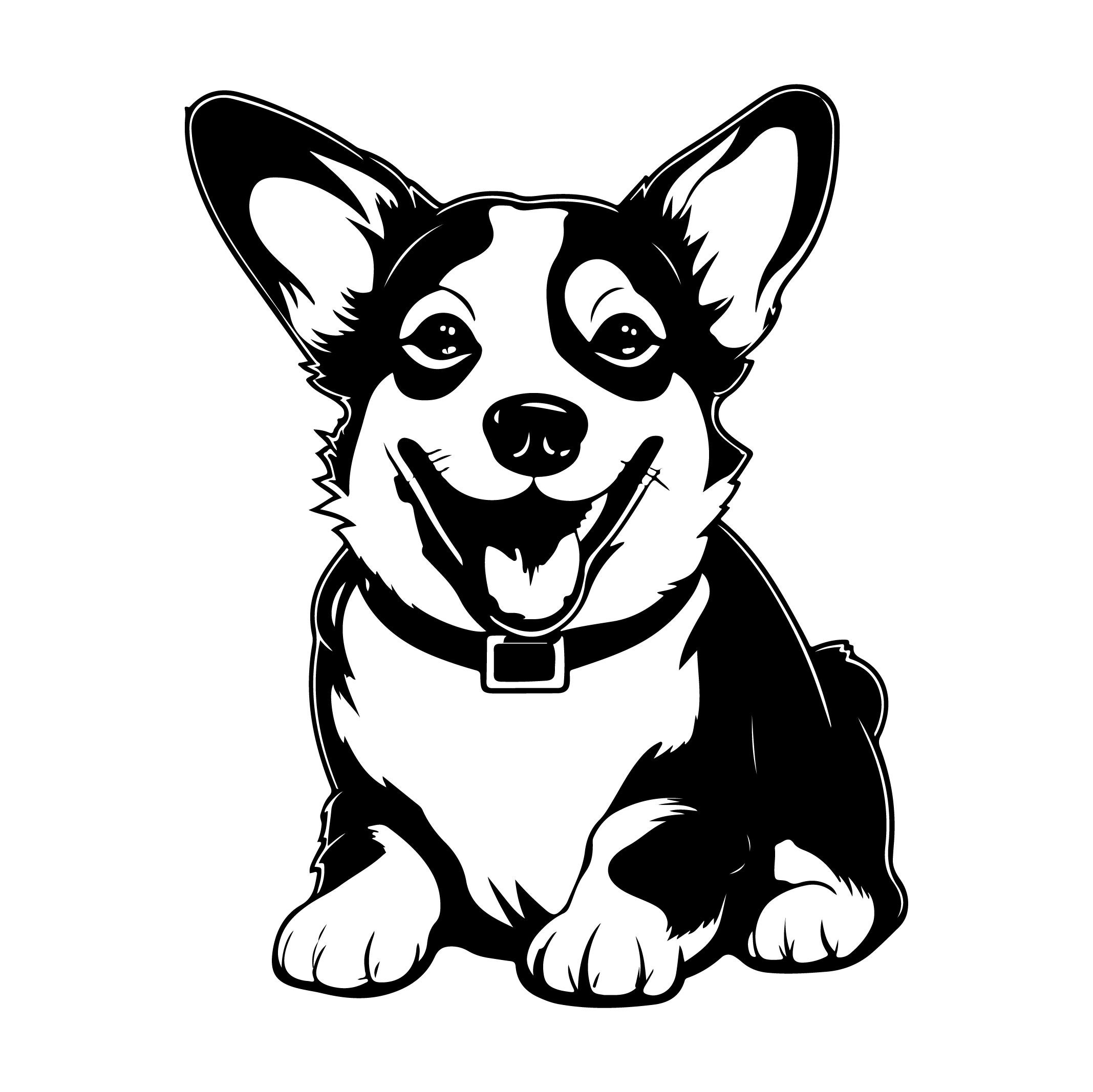 Corgi Dog SVG, Dog Portrait, Dog Outline, Files for Cricut, SVG File - Etsy