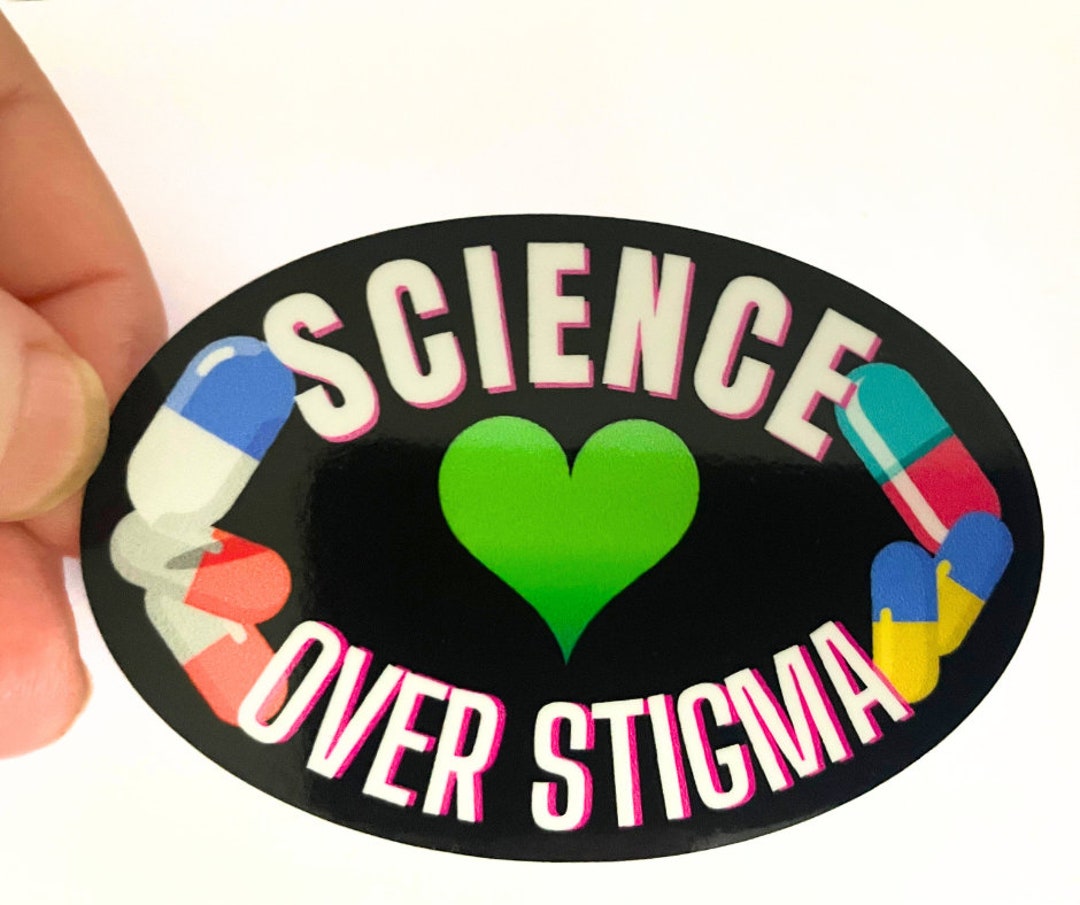 BREAK the Stigma 3 Die Cut Vinyl Waterproof Sticker Pills Oval Water ...