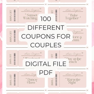 Coupon for Couple Printable Relationship Coupon Customizable Love ...