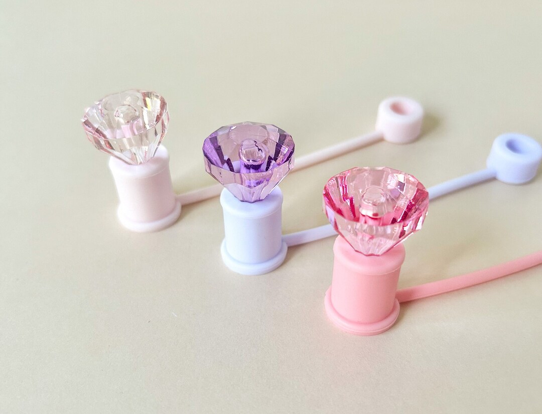 Straw Topper Bling Straw Cap Jewel Straw Cover Gemstone Stanley Straw ...
